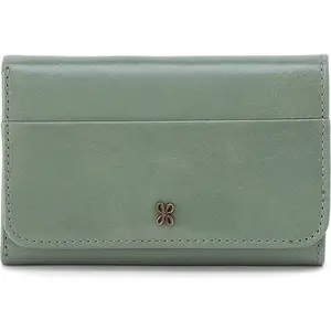 Hobo Jill Leather Trifold Wallet Jade