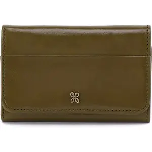 Hobo Jill Leather Trifold Wallet - Olive Veil