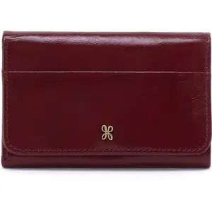 Hobo Jill Leather Trifold Wallet Winterberry