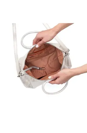 Hobo Sheila Medium Satchel - Silver