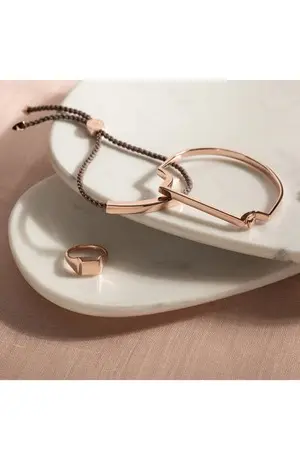 Monica Vinader Linear Engravable Friendship Bracelet - Silver/black