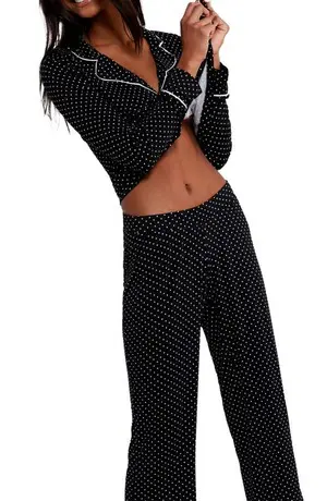 A Pea In The Pod Button-up Maternity/nursing Pajamas