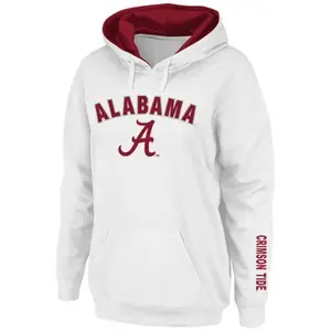 COLOSSEUM Alabama Crimson Tide Arch & Logo Pullover Hoodie - White