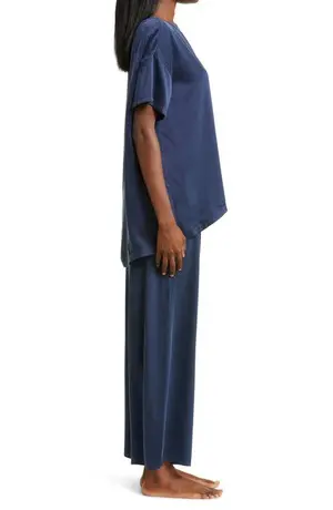 Lunya Washable Silk Pajamas - Deep Blue