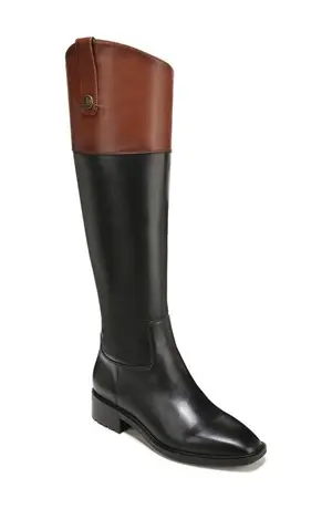 Sam Edelman Drina Leather Knee High Boot Black/ Whiskey