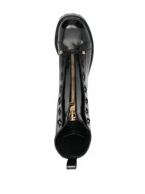 Versace Leather Zip-up Boots