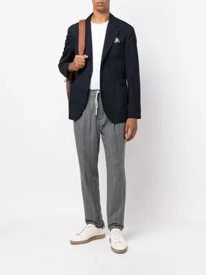 Brunello Cucinelli Stripe-pattern Straight Trousers - Grey