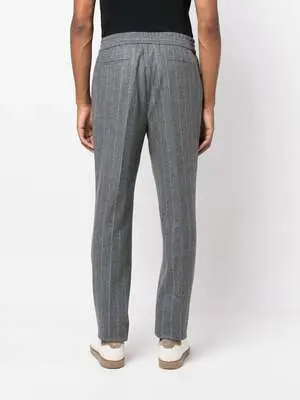 Brunello Cucinelli Stripe-pattern Straight Trousers - Grey