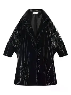 Saint Laurent Lacquered-finish Oversized Coat