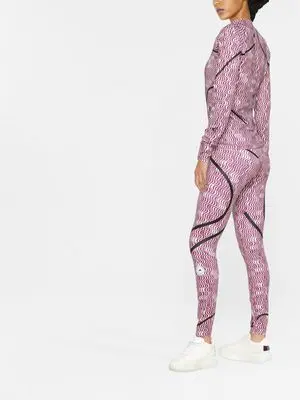 Adidas By Stella McCartney Abstract-print Yoga Top