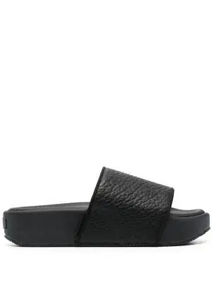 Y3 Pebbled Open-toe Slides - Black
