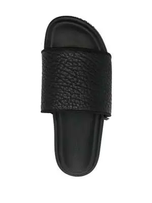 Y3 Pebbled Open-toe Slides - Black
