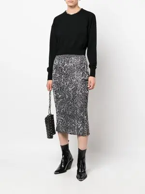 Rabanne Chain-link Neckline Sweater - Black