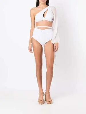 AMIR SLAMA One-shoulder Bikini Set - White