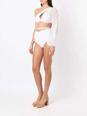 AMIR SLAMA One-shoulder Bikini Set - White
