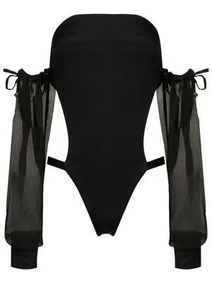 AMIR SLAMA Off-shoulder Swimsuit - Black