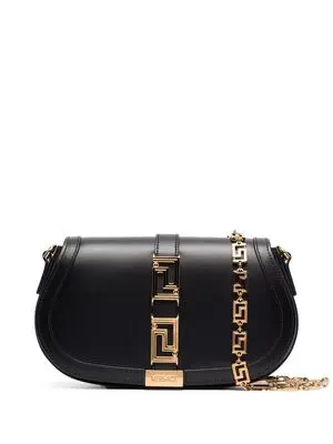 Versace Greca Goddess Shoulder Bag - Black