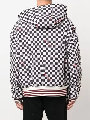 Palm Angels Zip-up Hooded Jacket - Black