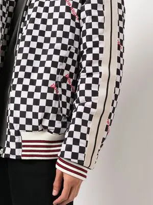 Palm Angels Zip-up Hooded Jacket - Black