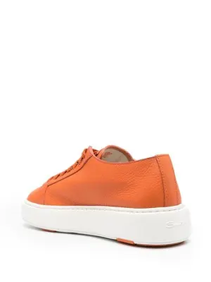 Santoni Lace-up Leather Sneakers