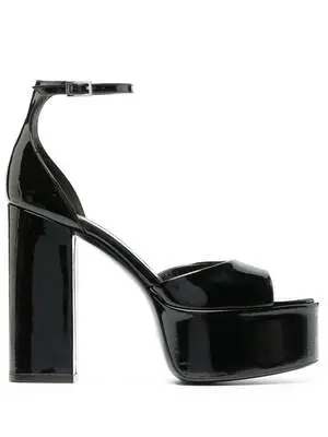 Paris Texas Patent Leather Platform Sandals - Black
