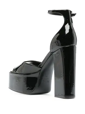 Paris Texas Patent Leather Platform Sandals - Black