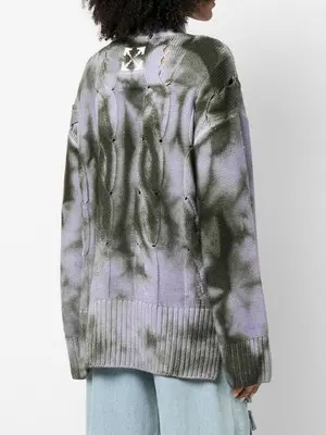 Off-White Tie-dye Cable-knit Jumper