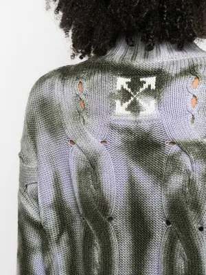 Off-White Tie-dye Cable-knit Jumper