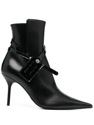 Off-white Pointed Toe Booties