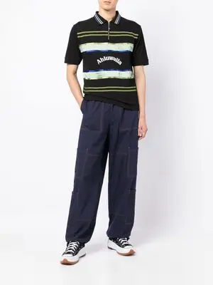 Ahluwalia Logo-print Zip-up Polo Shirt