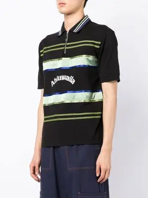 Ahluwalia Logo-print Zip-up Polo Shirt