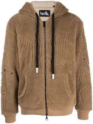 HACULLA. Faux-shearling Zip-up Hoodie - Brown