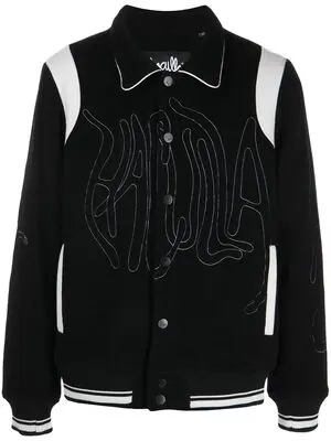 HACULLA. Embroidered Logo Shirt Jacket - Black