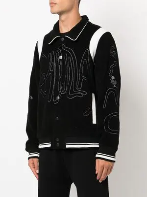 HACULLA. Embroidered Logo Shirt Jacket - Black