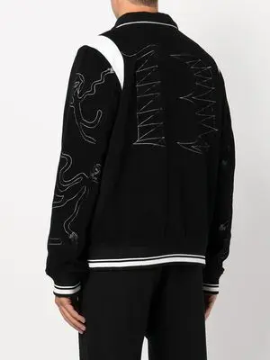 HACULLA. Embroidered Logo Shirt Jacket - Black