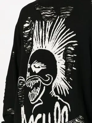 HACULLA. Logo-knit Distressed Jumper
