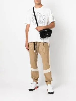 HACULLA. Embroidered-logo Ribbed Drop-crotch Pants