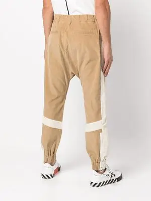 HACULLA. Embroidered-logo Ribbed Drop-crotch Pants