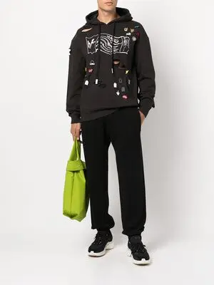 HACULLA. Distressed Pin-detailed Hoodie