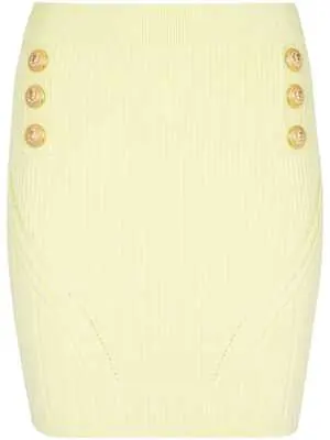 Balmain Ribbed-knit Mini Skirt