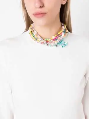 AMIR SLAMA Mixed-bead Necklace
