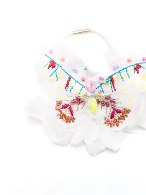 AMIR SLAMA Floral Appliqué Hair Tie