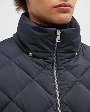 Moncler Cecaud Quilted Down Jacket - Navy