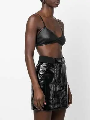 THE MANNEI Sierra Leather Cropped Tank Top