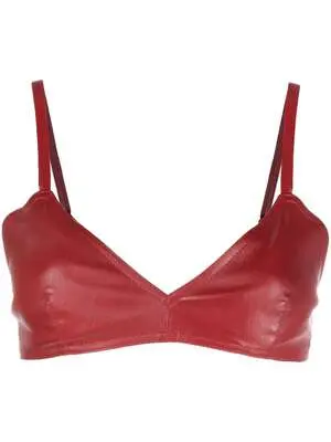 THE MANNEI Sierra Leather Cropped Tank Top