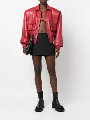 THE MANNEI Sierra Leather Cropped Tank Top