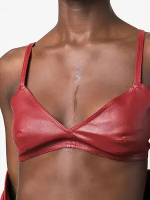 THE MANNEI Sierra Leather Cropped Tank Top
