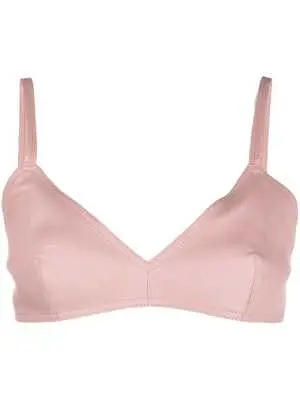 THE MANNEI Sierra Leather Cropped Tank Top - Pink