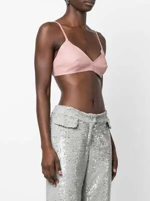 THE MANNEI Sierra Leather Cropped Tank Top