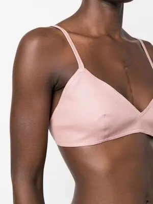 THE MANNEI Sierra Leather Cropped Tank Top